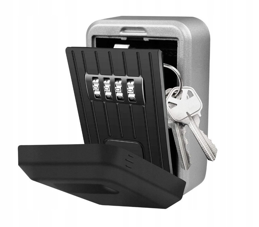 SEJF MINI SKRYTKA NA KLUCZE Karty SCHOWEK Pancerny NA KOD ŚCIENNY SZYFR ...