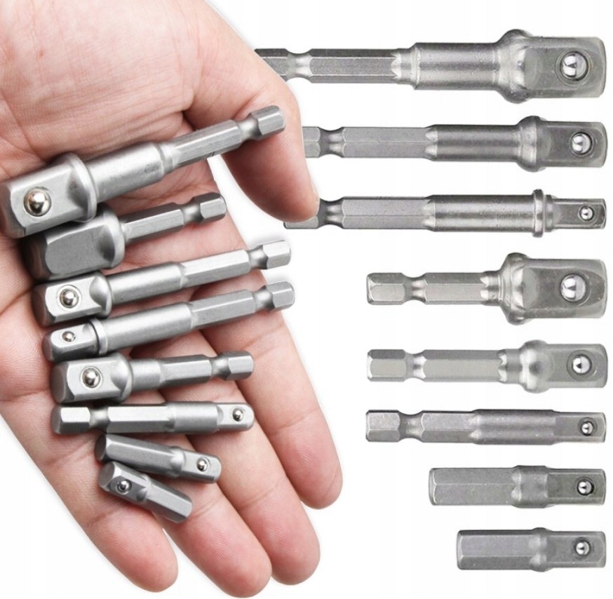 Redukcje adaptery do wkrętarki nasadki 1/4 3/8 1/2 • Cena, Opinie - Allegro