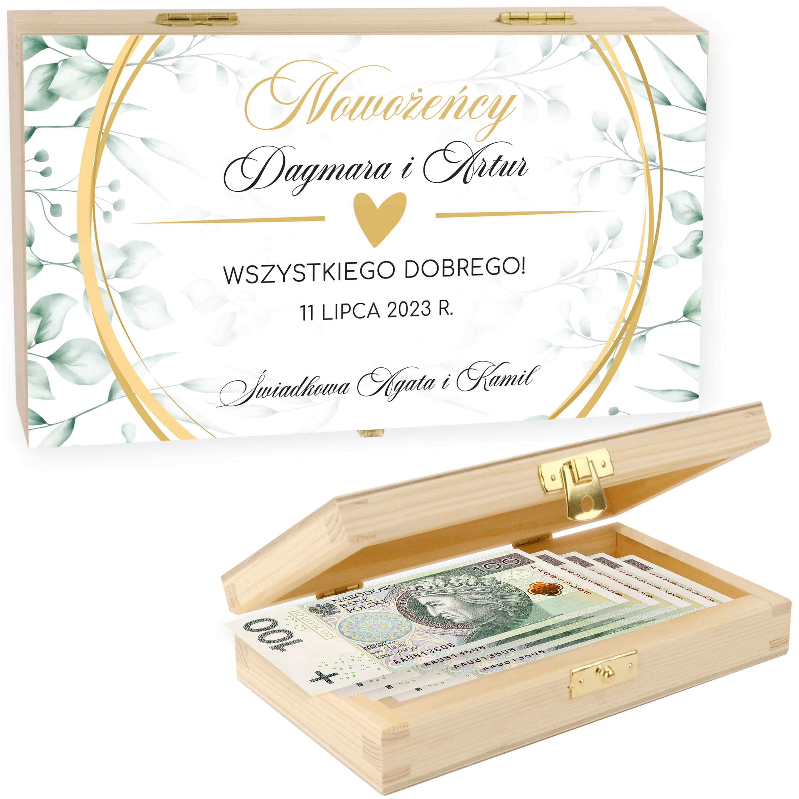 Pamiątka Ślubna Od Chrzestnej Pudełko (5904624908436) • Cena, Opinie • Pudełka na koperty ...