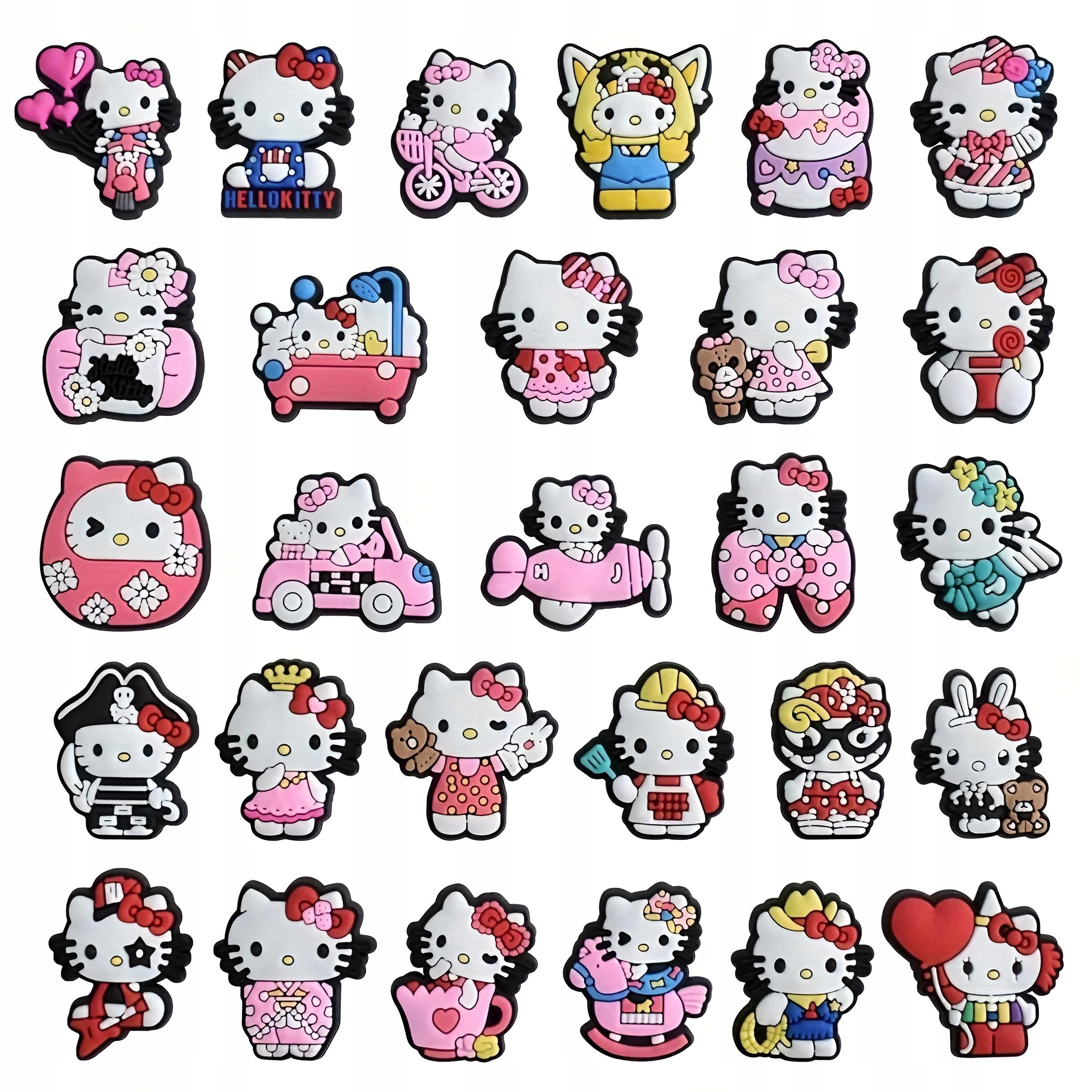 28 SZTUK CHARMS DO CROCS HELLO KITTY PRZYPINKI KOTKI CATS - porównaj ...