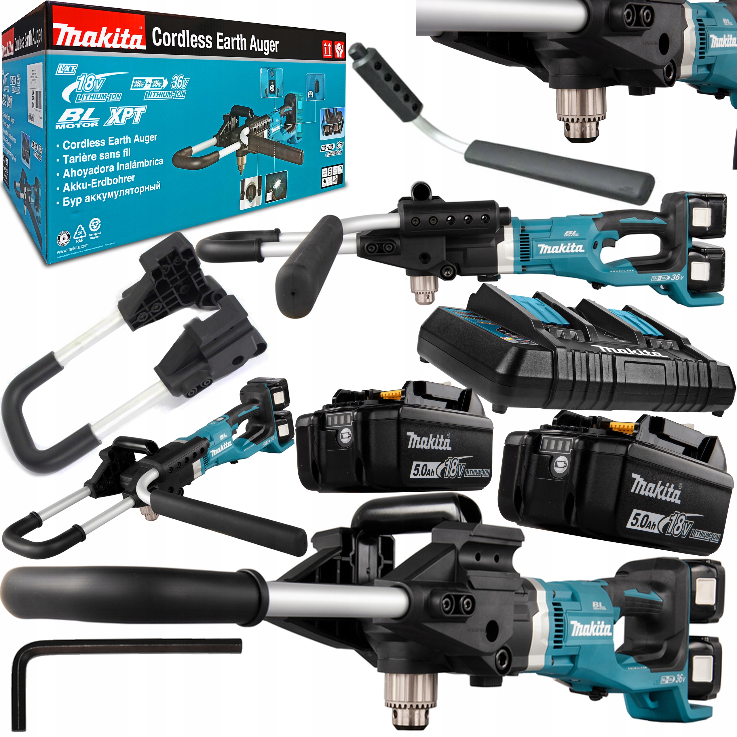 MAKITA DDG460T2X7 WIERTNICA ŚWIDER DO GLEBY AKU (DDG460T2X7) • Cena ...