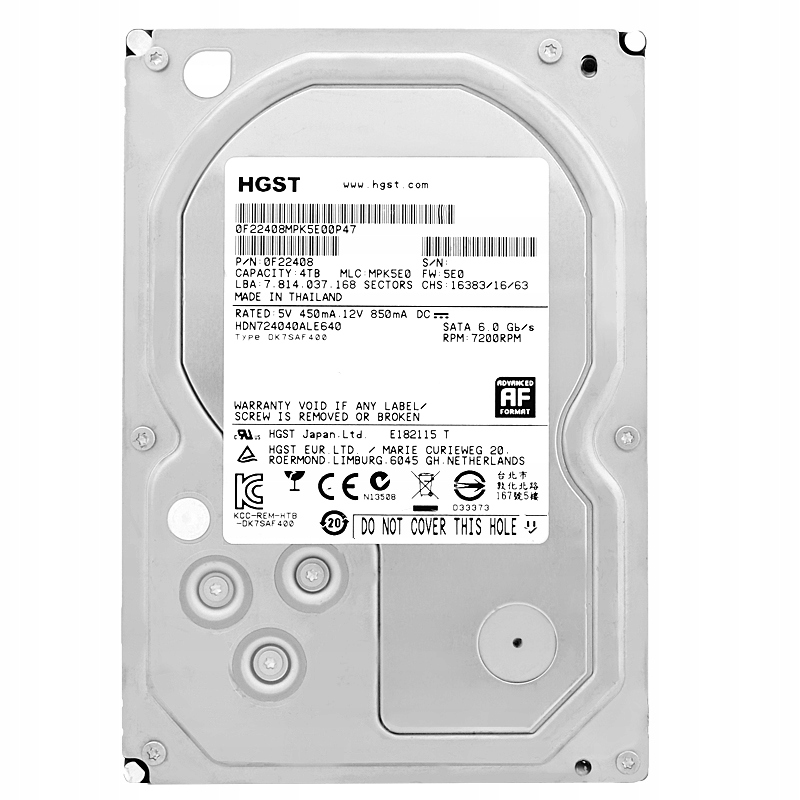 HGST 4Tb HDN724040ALE640 7,2K 64Mb Sata III 3,5'' - Sklep, Opinie, Cena ...