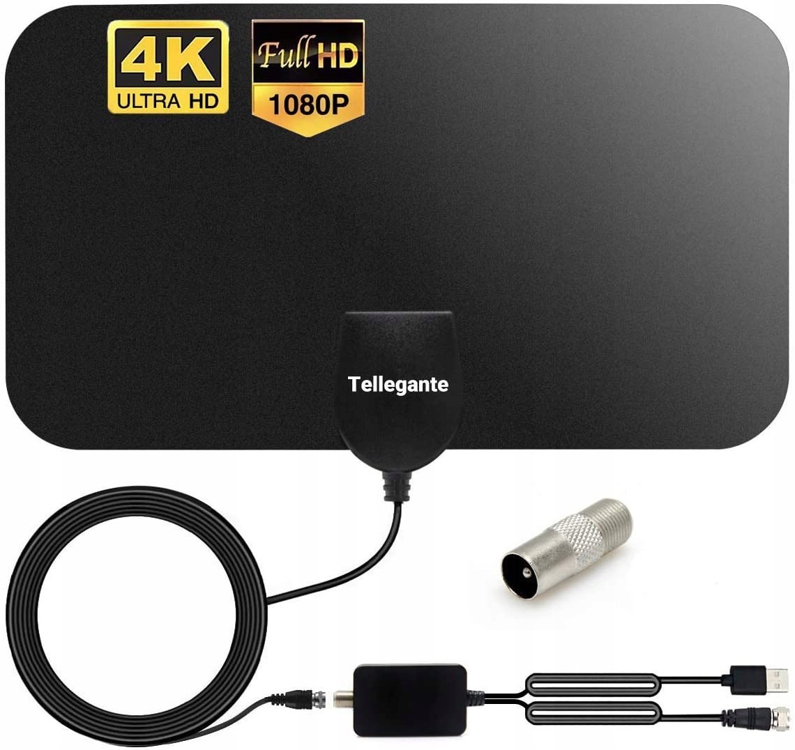 Wewnętrzna antena telewizyjna 4K 1080P cyfrowa HD ze wzmacniaczem DVB ...