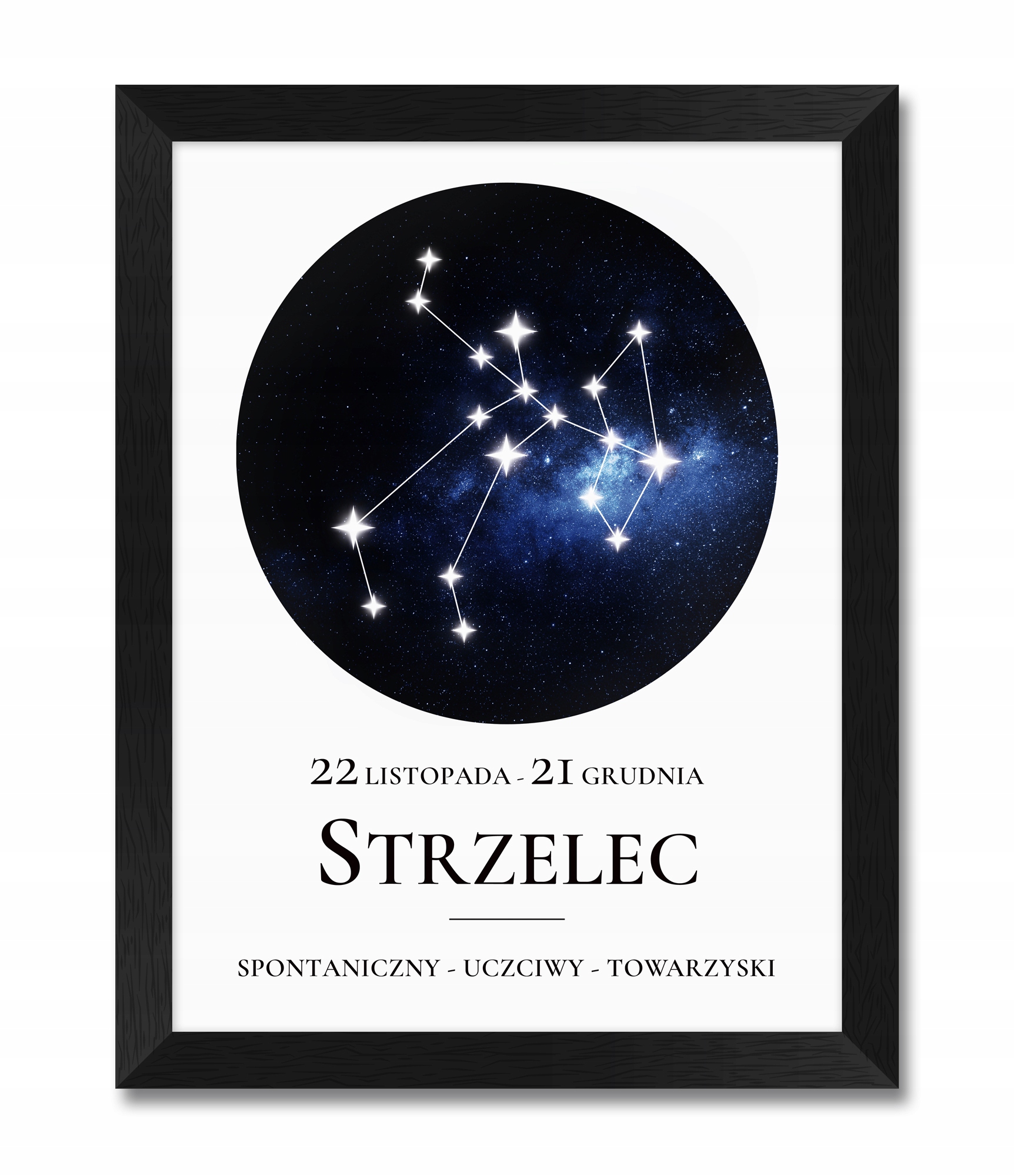 Plakat w ramie znak zodiaku KONSTELACJA STRZELEC (CZA3ZZ-STR-NBK ... Plakat w ramie znak zodiaku KONSTELACJA STRZELEC (CZA3ZZ-STR-NBK ...