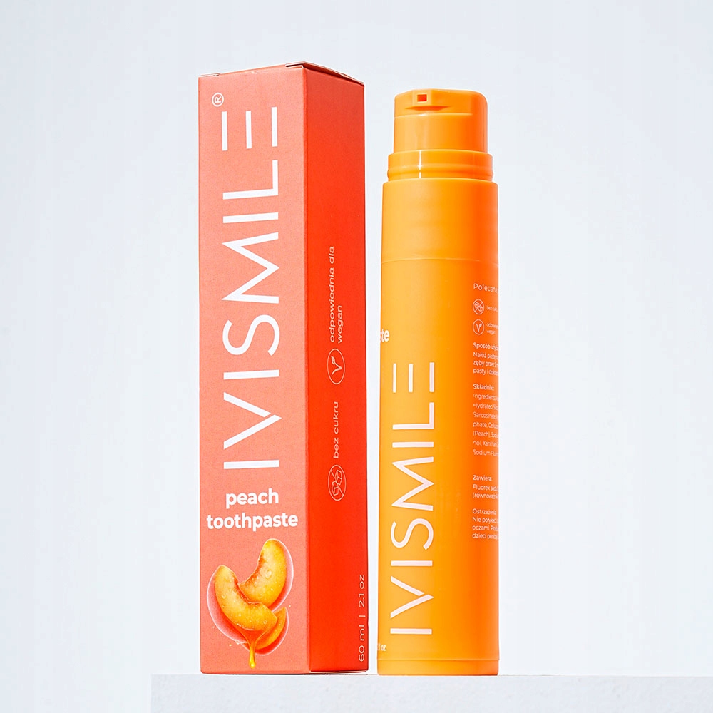 IVISMILE Őszibarackos Gyümölcsös Fogkrém – Őszibarack ízű fogkrém 100 ml, (5905309620803) • Ár ...