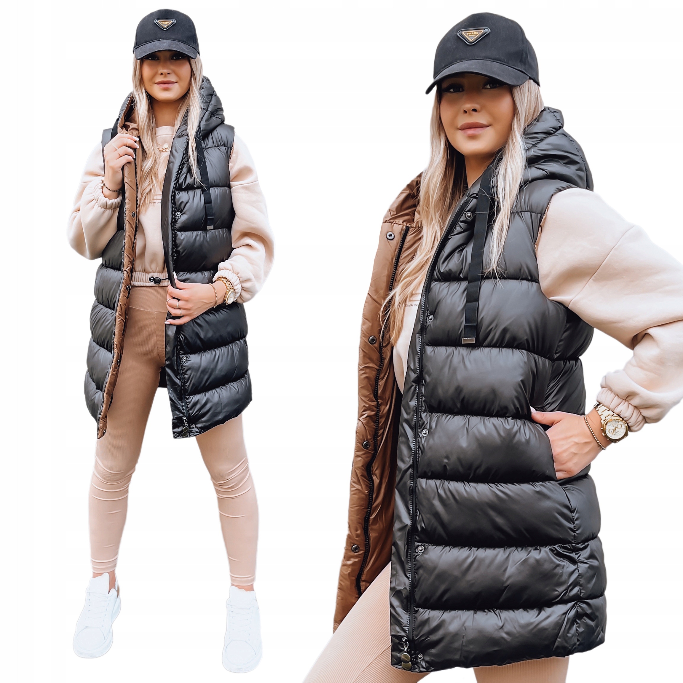 PIKOWANA KAMIZELKA DAMSKA Z KAPTUREM roz. XXL (5904056514182) • Cena ...