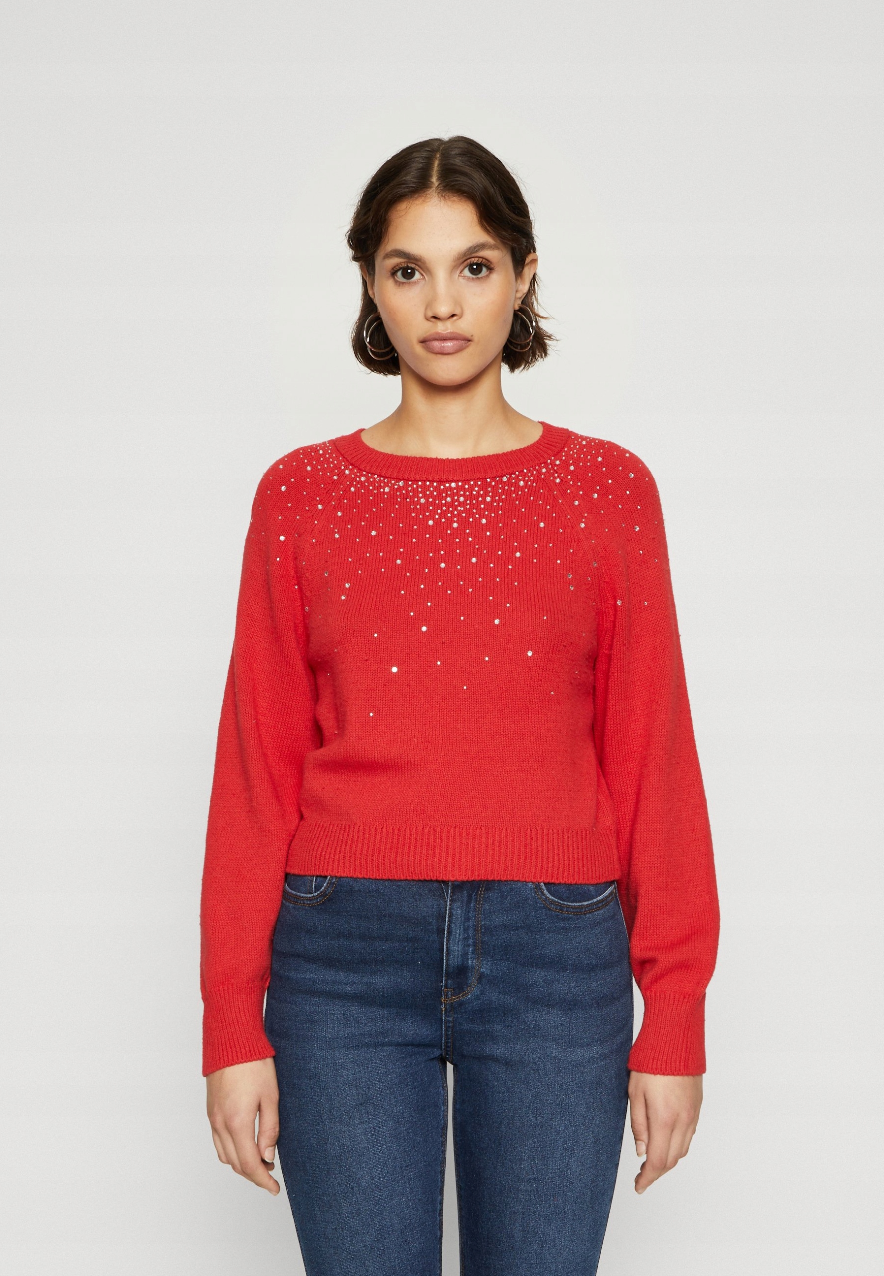 Sweter czerwony ONLFREYA Petite Only S • Cena, Opinie • Swetry ...