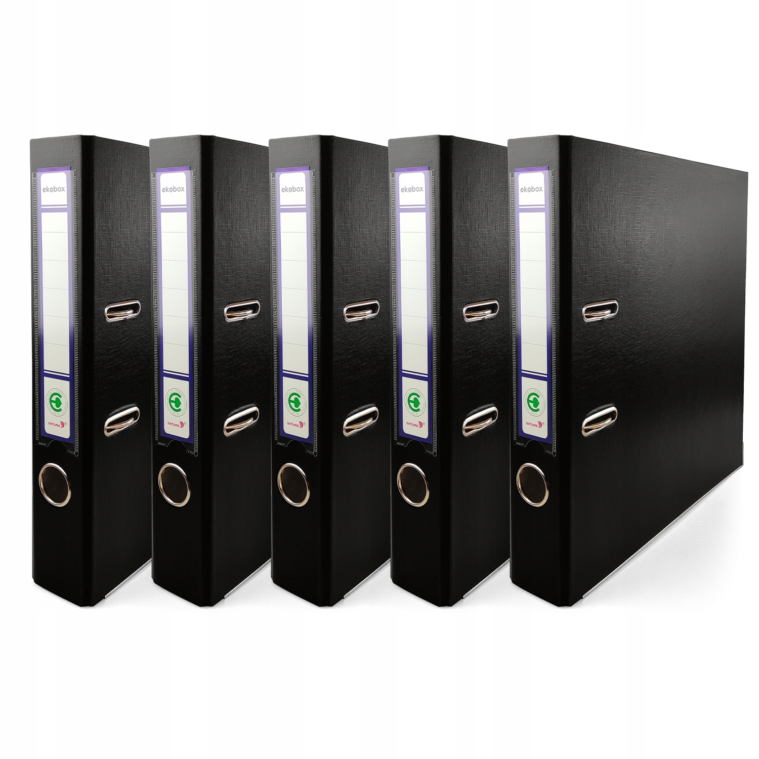 Segregator dźwigniowy A4 EKOBOX 50mm CZARNY 5szt. (0000) • Cena, Opinie ...