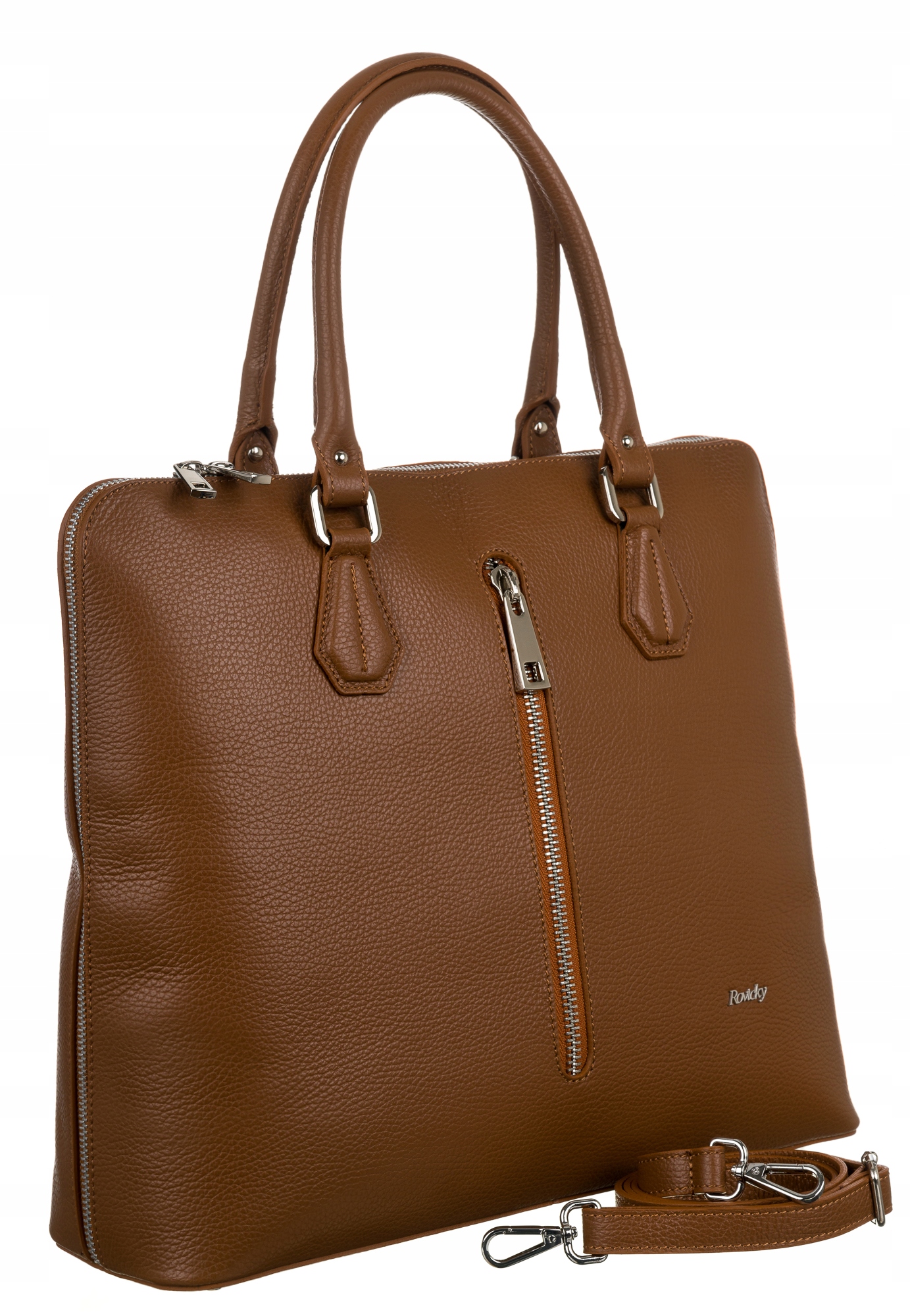 Duża torebka damska Rovicky skórzane torby włoskie 12736719024 - Allegro.pl