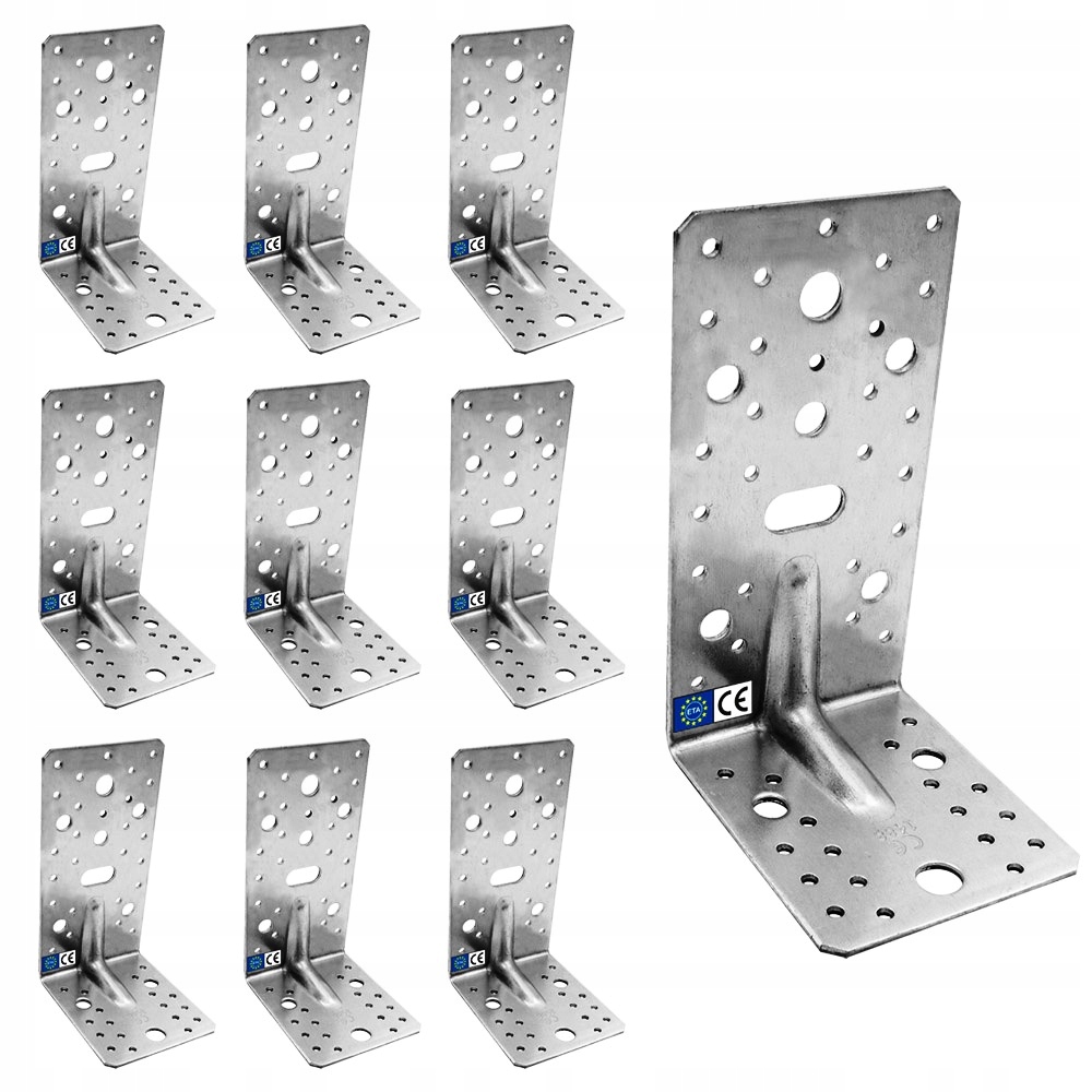 KP6 KĄTOWNIK CIESIELSKI ŁĄCZNIK Z PRZETŁOCZENIEM 172x105x90x3 10szt ...