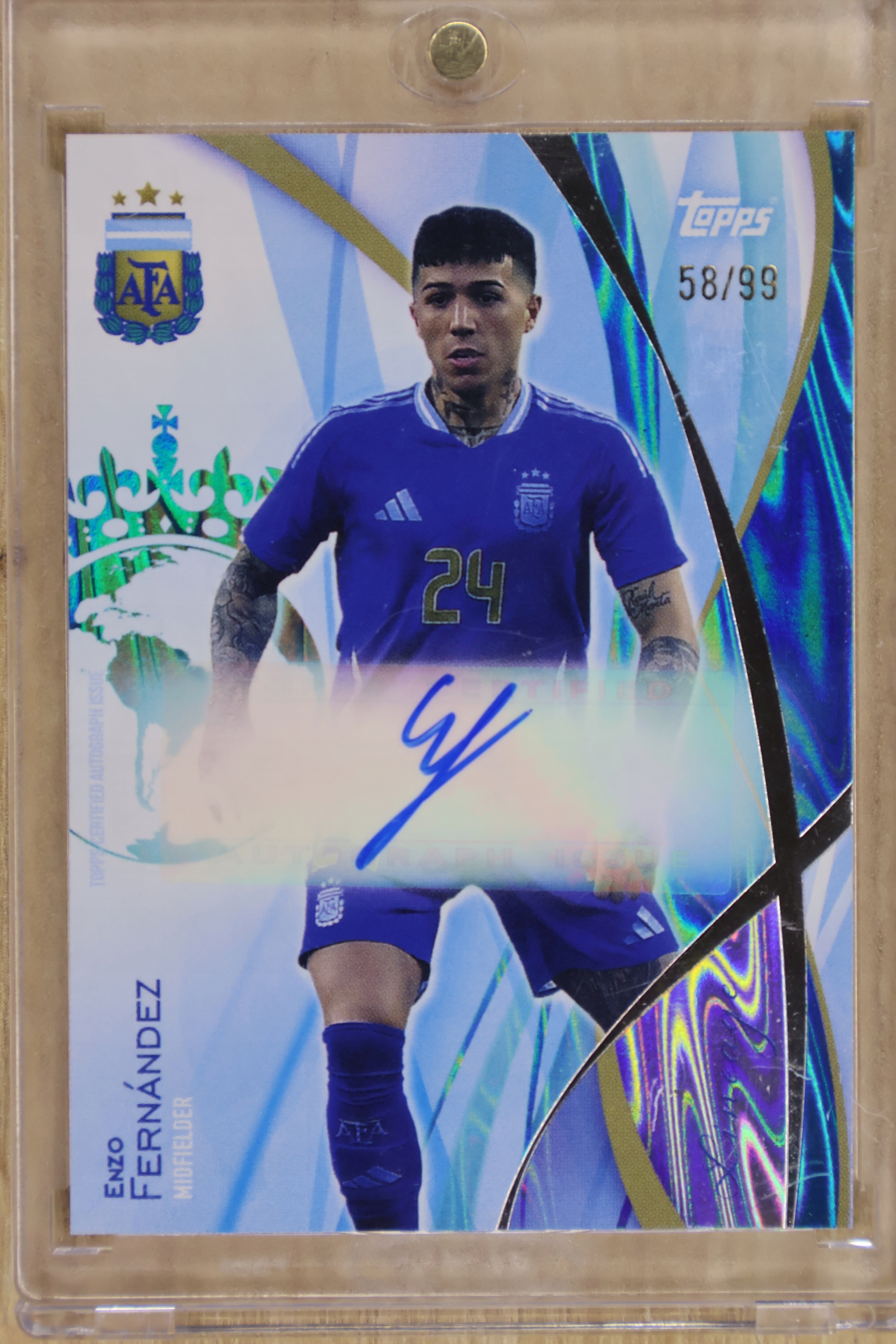 2024 Topps Lineage Argentina Futbalová karta Enzo Fernandez s ...