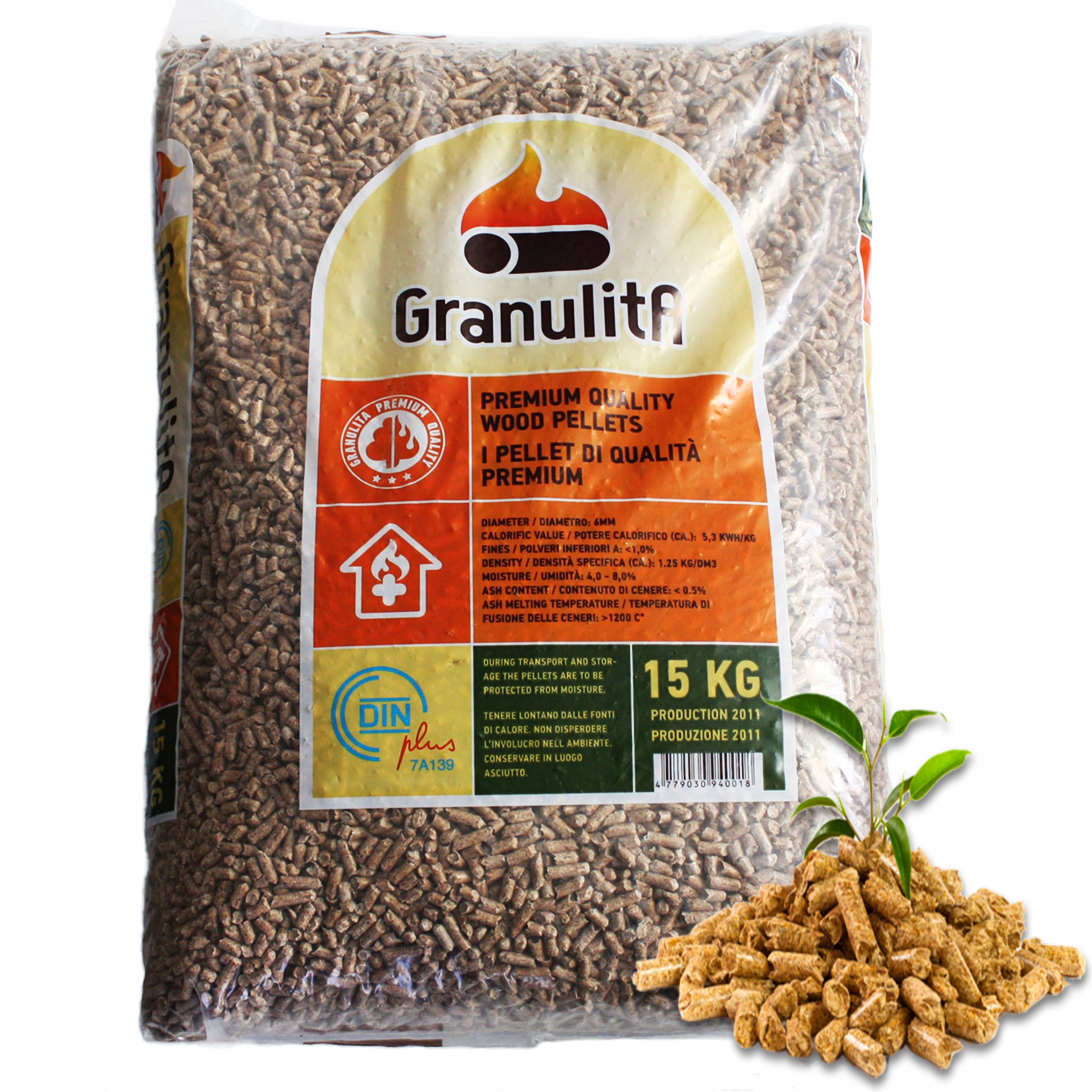 Włoski Pelet Pellet GRANULITA # EN Plus A1 # 15kg 13608533545 - Allegro.pl