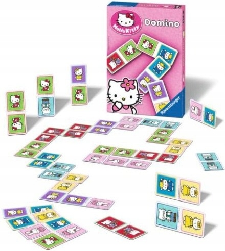 GRA DOMINO DLA DZIECI KOT HELLO KITTY RAVENSBURGER - Stan: Nowy 28 ...