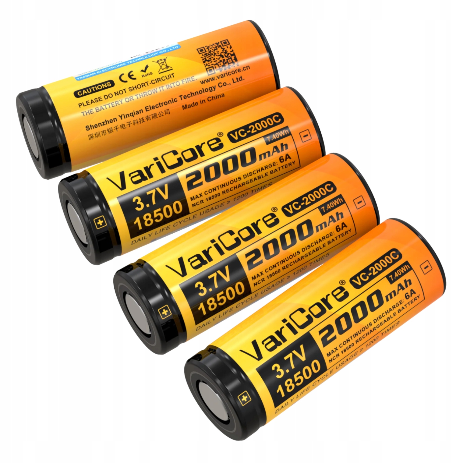 Akumulátor batéria článok VariCore VC-2000C 18500 Li-ion 3.7V 2000mAh 4ks, (5905982624501 ...