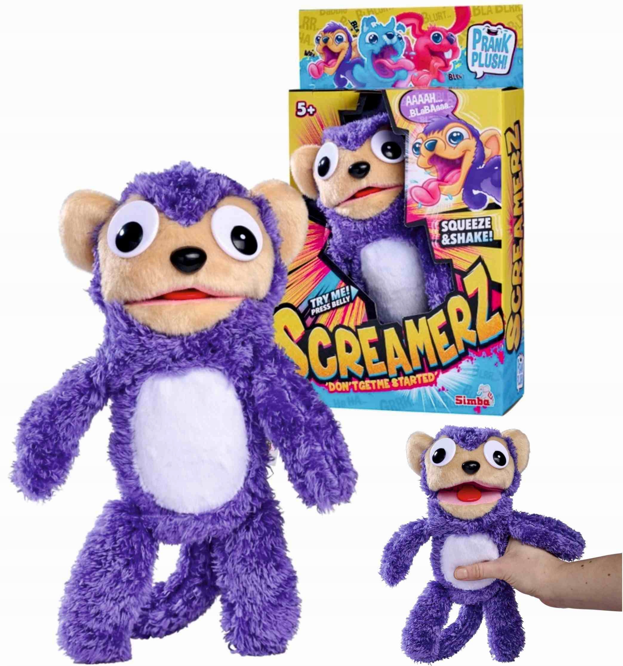 Małpka interaktywna Simba ScreamerZ 30 cm fioletowa (4006592091378 ...
