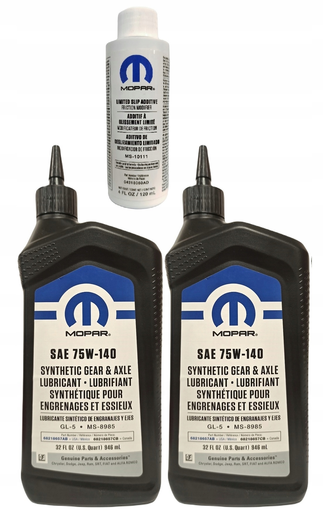 MOPAR 75W-140 2L + DODATEK LSD DO MOSTU JEEP DODGE 0000682186573 za 350 ...