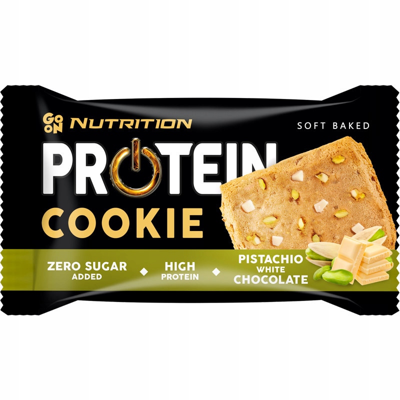 GO ON Protein Cookie 50g CIASTKO BIAŁKOWE [Smak Pistachio White ...