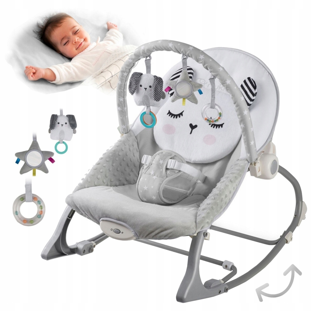 LEHÁTKO PRE BÁBÄTKÁ HOJDAČKA POSTIEĽKA KOLÍSKA VIBRÁCIE HRAČKY NUKIDO ...