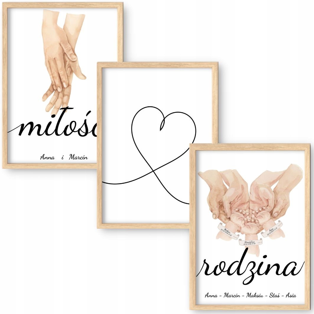 Plakat Rodzina Ręce - Niska cena na Allegro