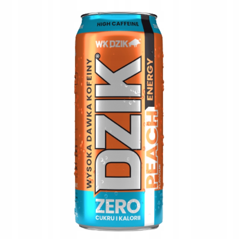 Energetyk DZIK ENERGY Peach 0Kalorii 0Cukru 500ml 13019240331 - Allegro.pl