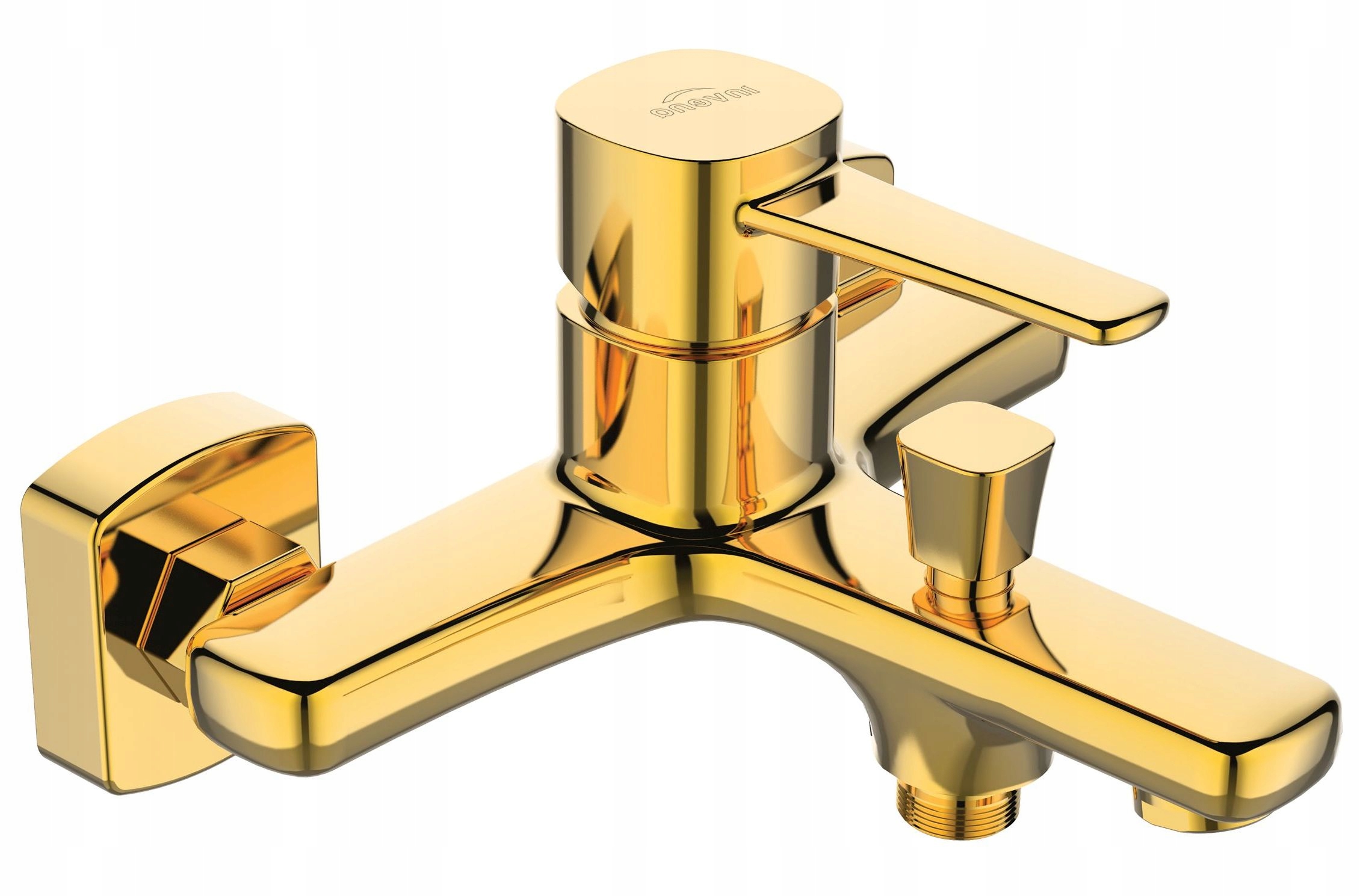 ZŁOTA BATERIA WANNOWA ŚCIENNA INVENA GLAMOUR GOLD (5907798717231 ...