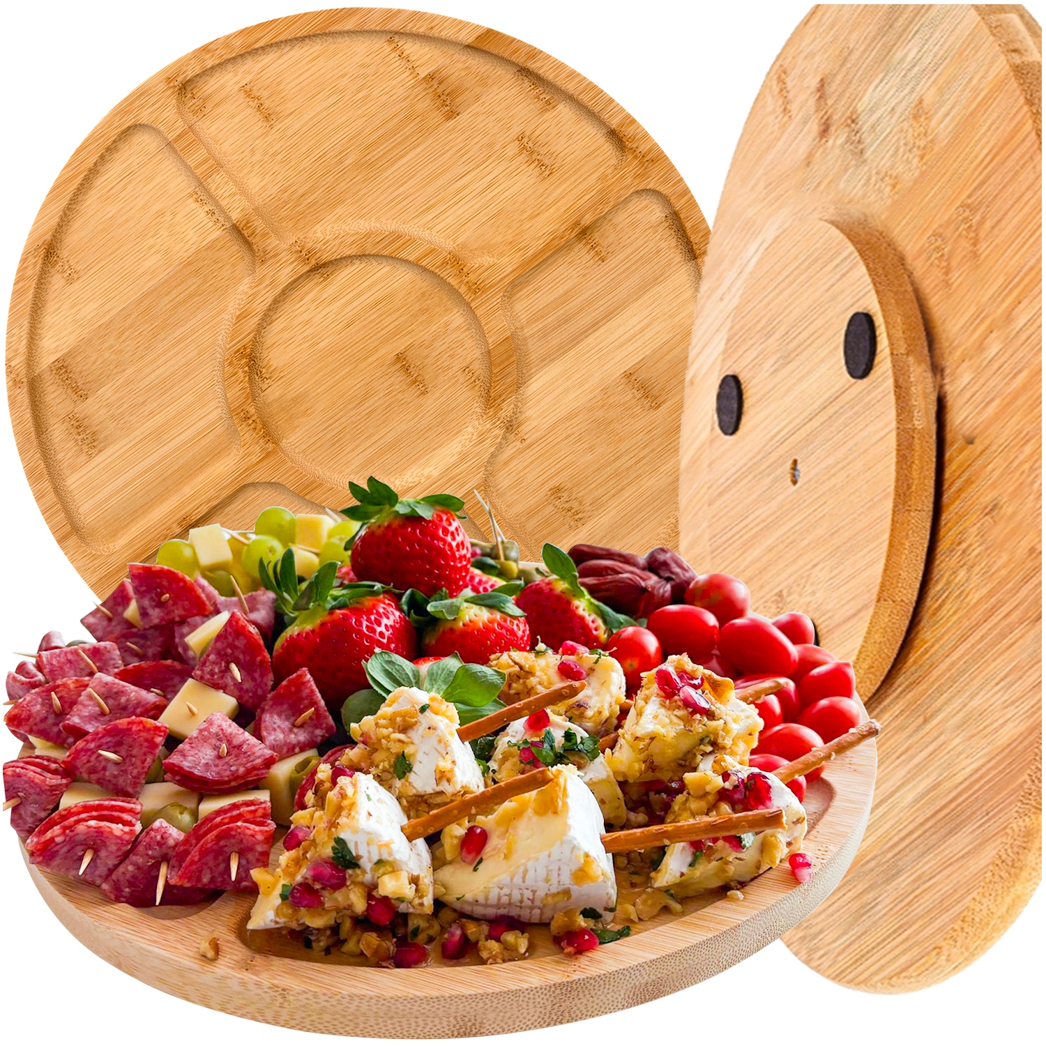 Deska do Serwowania Serów Przekąsek Wędlin Przystawek Bambusowa ...