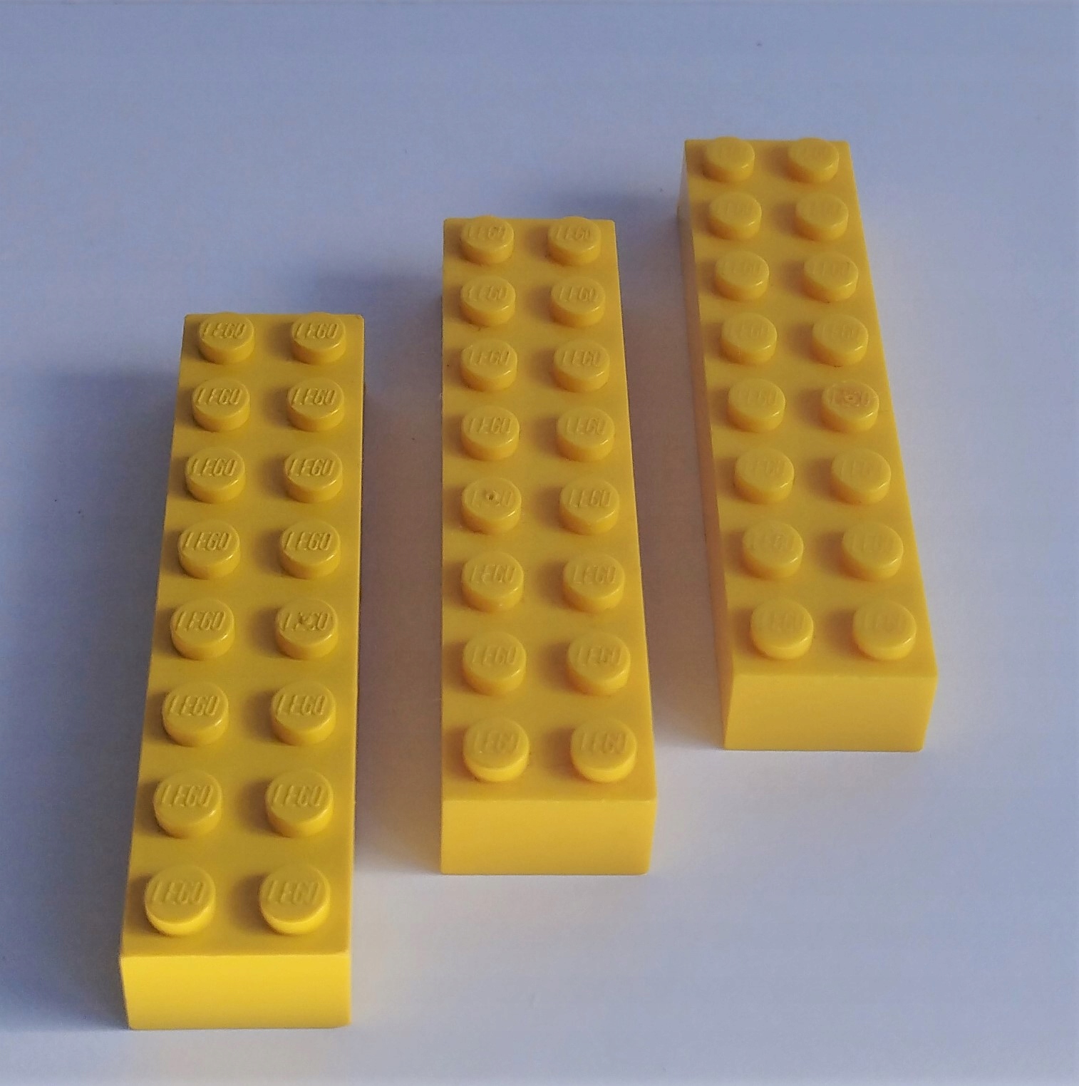 LEGO Brick 2x8 Żółty Yellow 3007 - 3 Pcs USED 14376743419 - Allegro.pl