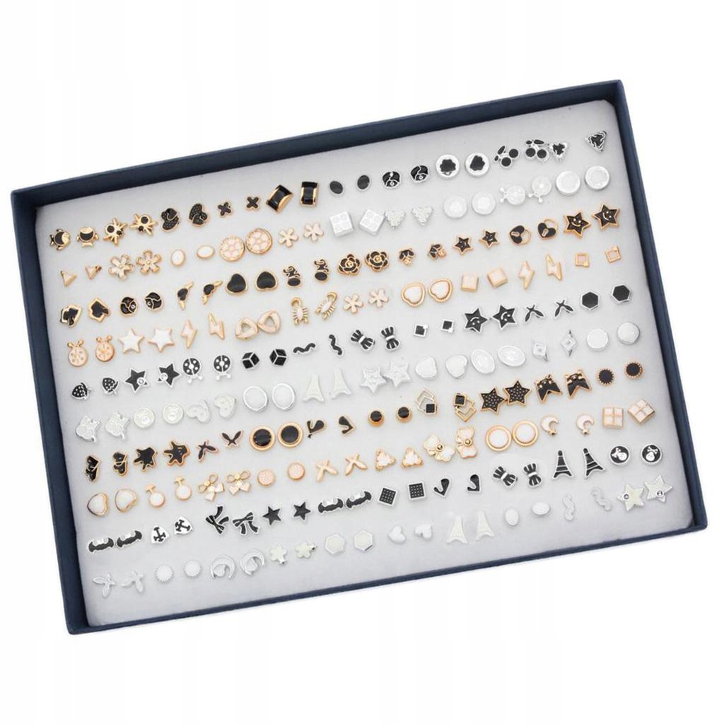 100 par ślicznych kolczyków do uszu ze stopu dla kobiet Ladies Gitls ...