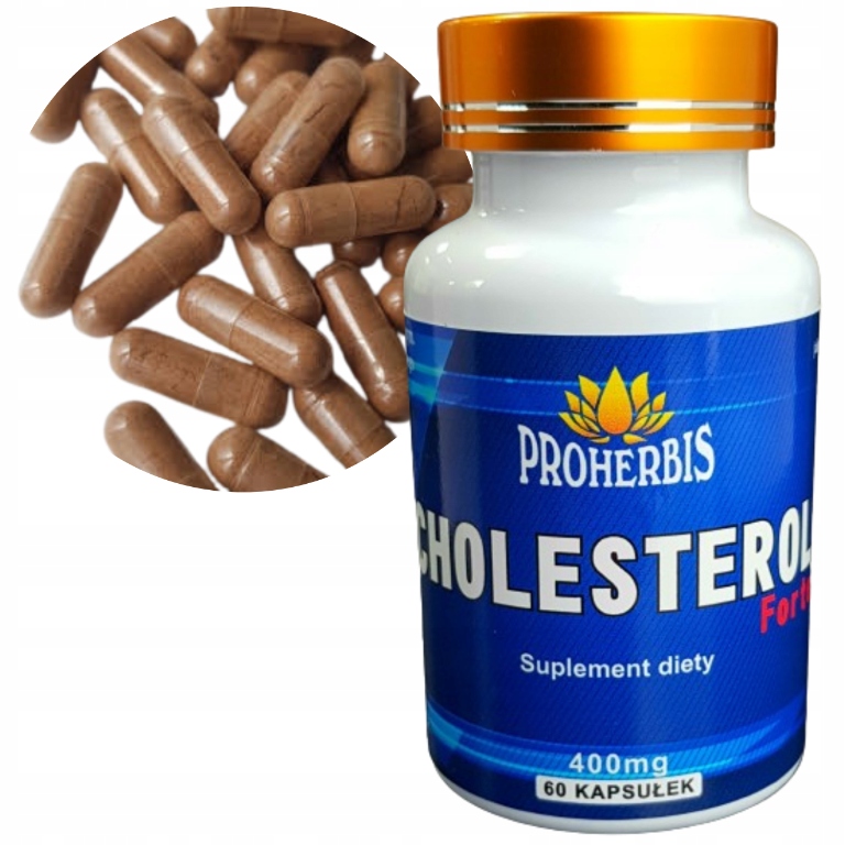 Suplement diety prawidłowy poziom cholesterolu forte 60 kapsułek 400 mg ...