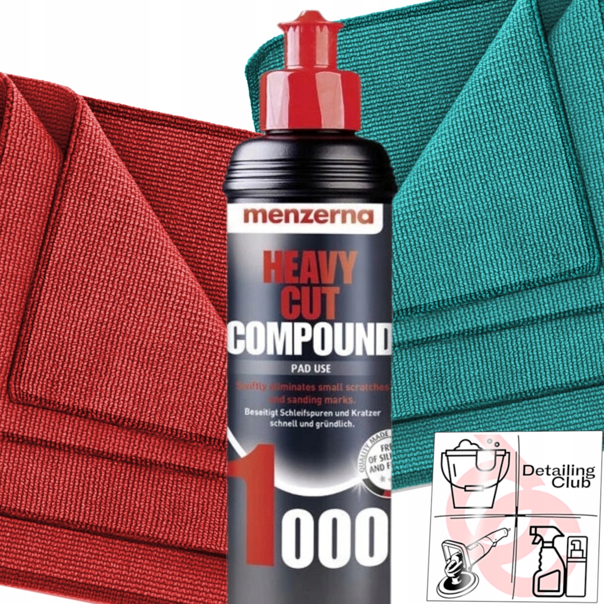 MENZERNA 1000 HEAVY CUT COMPOUND 250 ML MOCNO ŚCIERNA PASTA POLERSKA ...