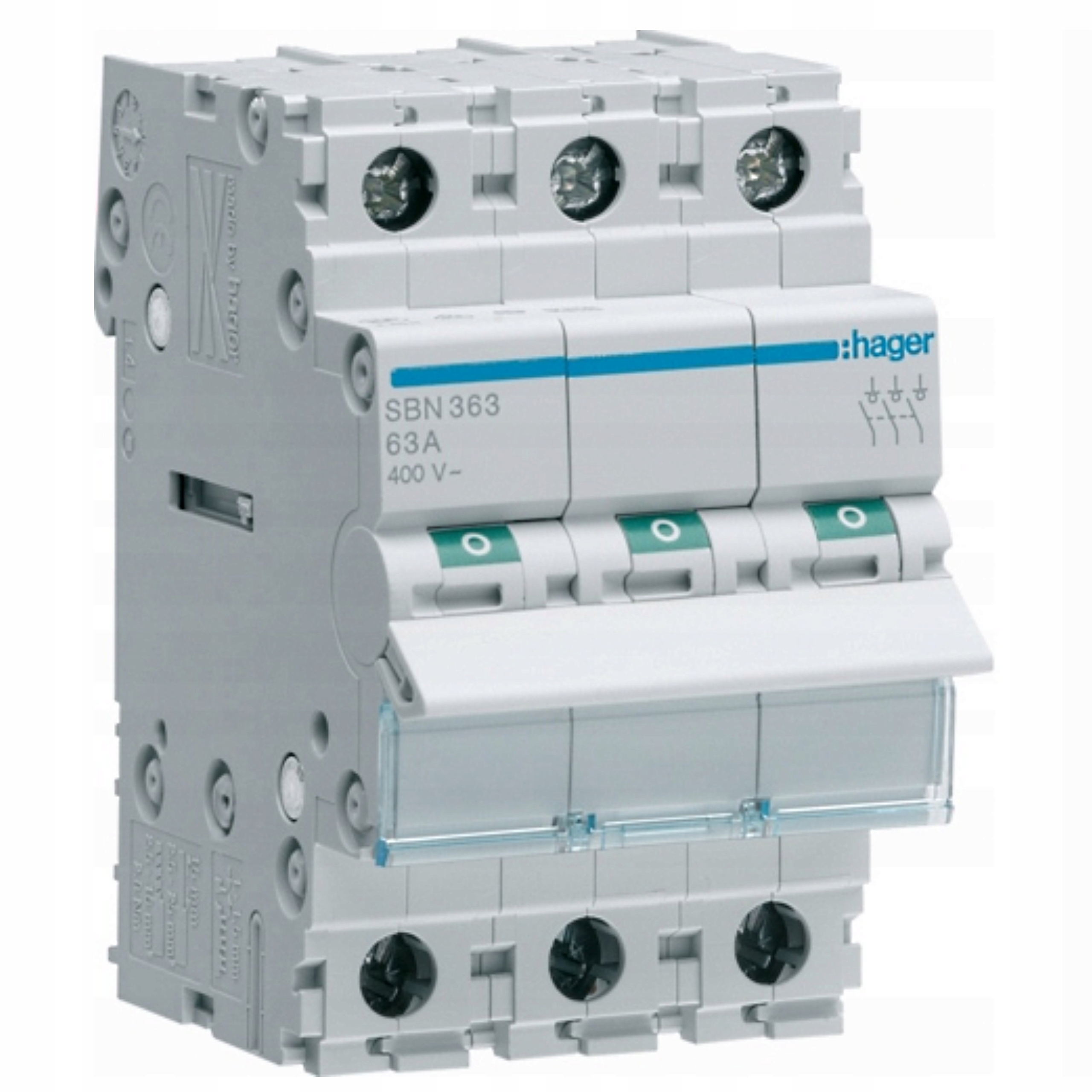 Modułowy rozłącznik izolacyjny Hager SBN363 3p 63A (3250615510228 ...