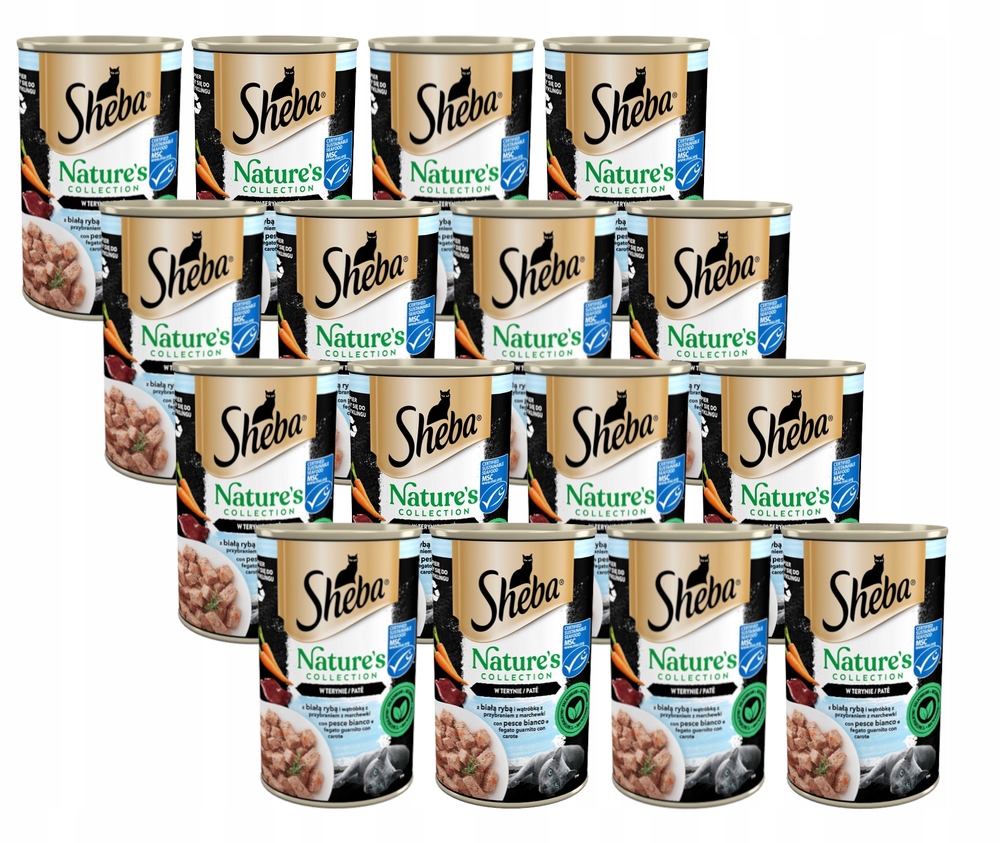 SHEBA 24x400g Nature's Collection karma dla dorosłych kotów biała ryba (3065890156975) • Cena ...