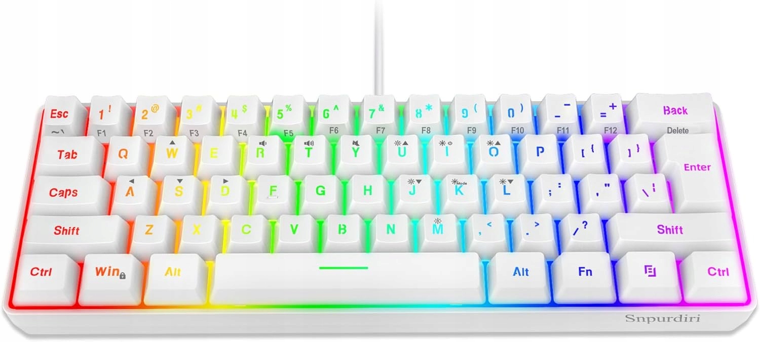 Snpurdiri PRZEWODOWA KLAWIATURA GAMINGOWA PODŚWIETLENIE RGB USB-C V900 - Sklep, Opinie, Cena w ...