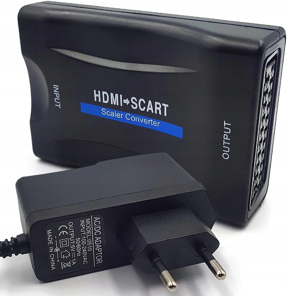 ADAPTER KONWERTER EURO ZŁĄCZE HDMI do SCART HD PRZEJŚCIÓWKA ŁADOWARKA ...