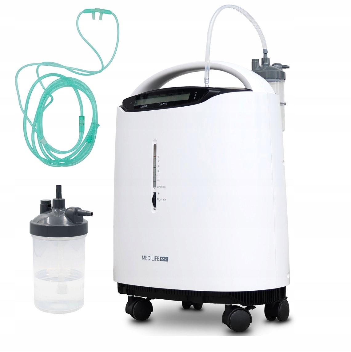 PROFESJONALNY KONCENTRATOR TLENU PRZENOŚNY ULTRA CICHY 5L CZUJNIK ...