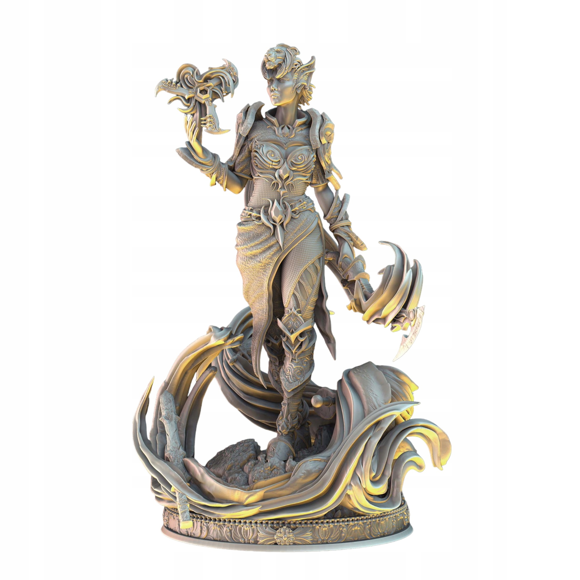 Elven Spellsword - Rylena elf figurka + podstawa dnd 3D druk 12k mini ...