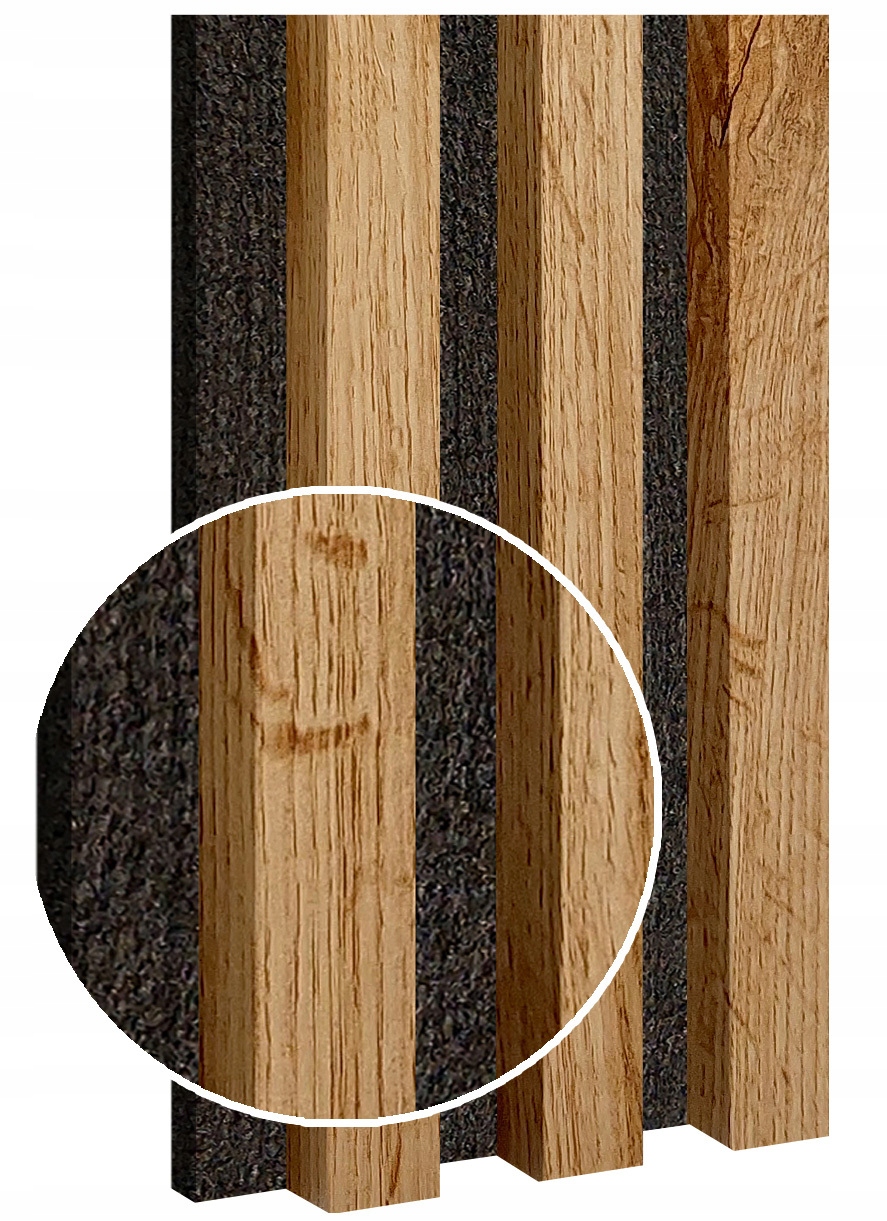 Lamele ścienne SLIM wąskie 3D NA FILCU dąb wotan • Cena, Opinie ...