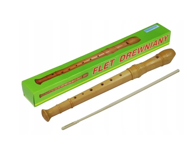 Flet prosty drewniany Schemat do nauki zabawy gry 16122414548 - Sklepy ...