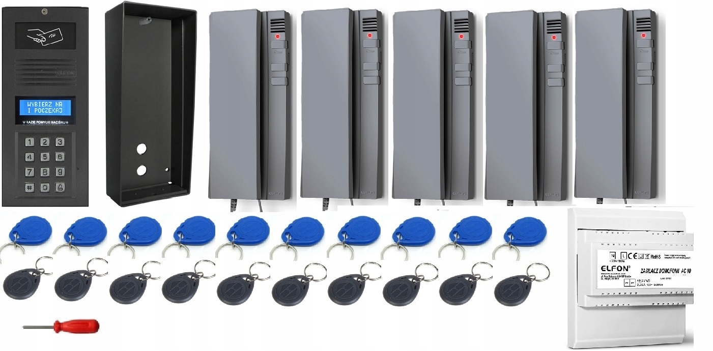 Domofon cyfrowy OPTIMA 5 rodzinny NATYNK 2żyłowy • Cena, Opinie ...