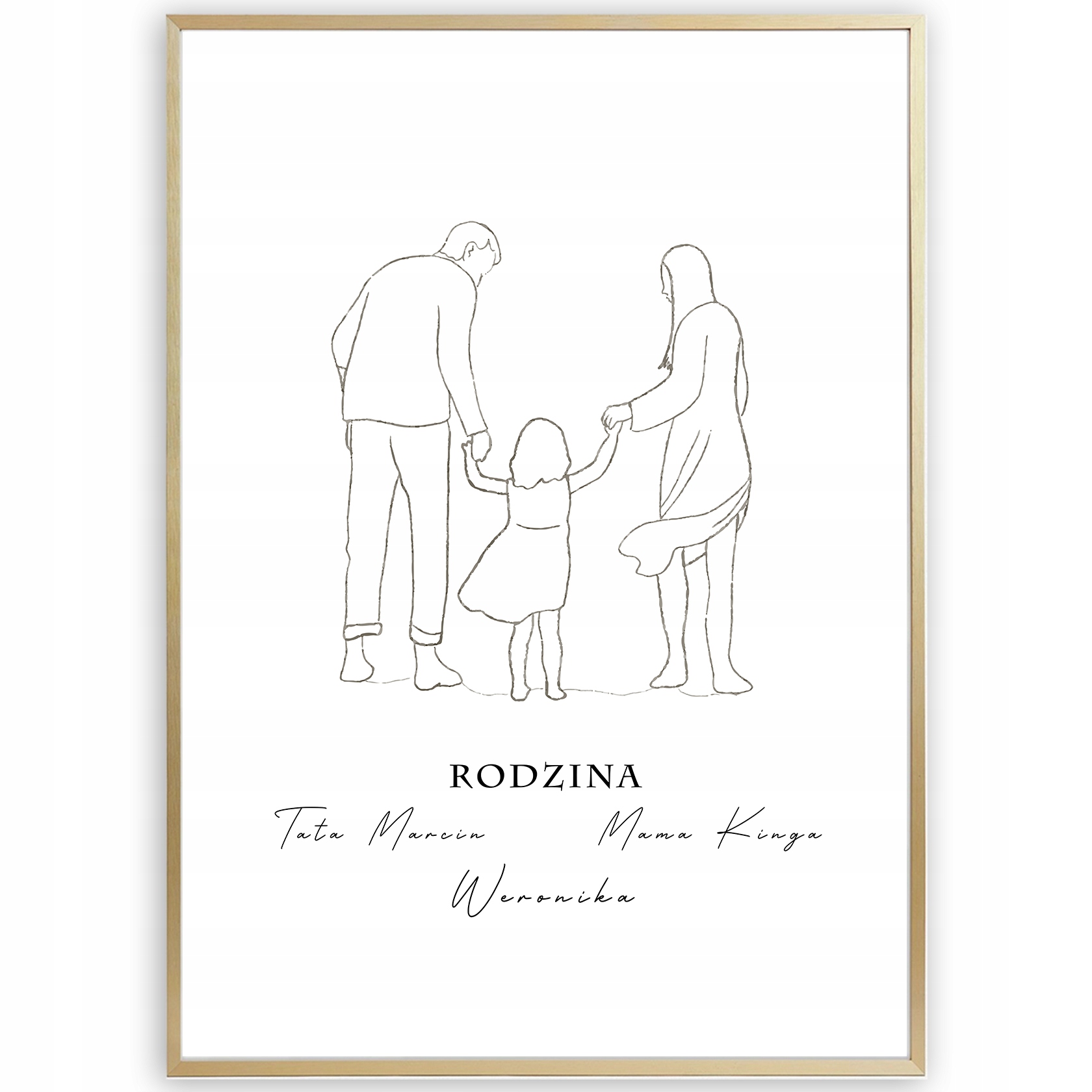 PLAKAT Obraz 75x50 Prezent RODZINA Twoje IMIONA (Do Domu na ścianę Personalizowane) • Cena ...