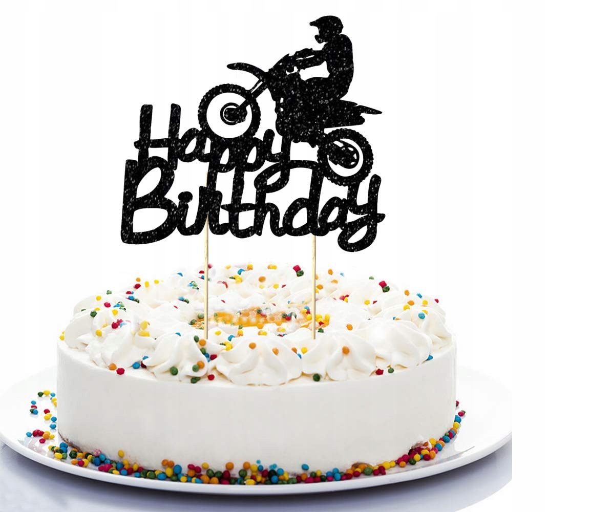 Topper Motor cross wycinany laserowo duży tort 11903934681 - Allegro.pl