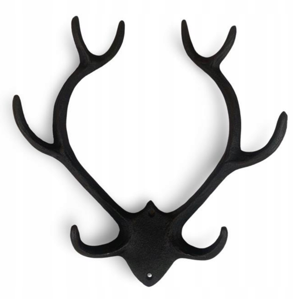 WIESZAK ROGI JELENIA 32x28 METALOWY BRĄZOWY WIESZAK OZDOBNY POROŻE ...