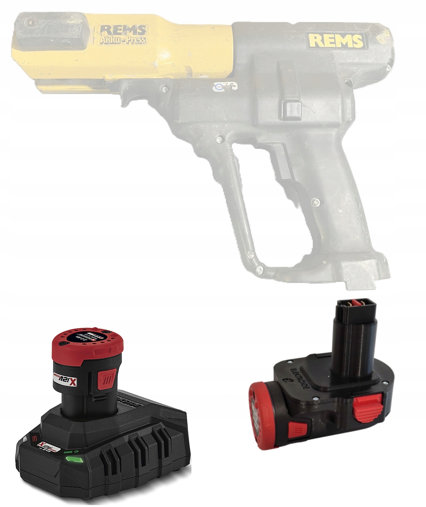 Adapter Baterii REMS ROLLER 12V 571510 na Parkside 12V + Bateria ...