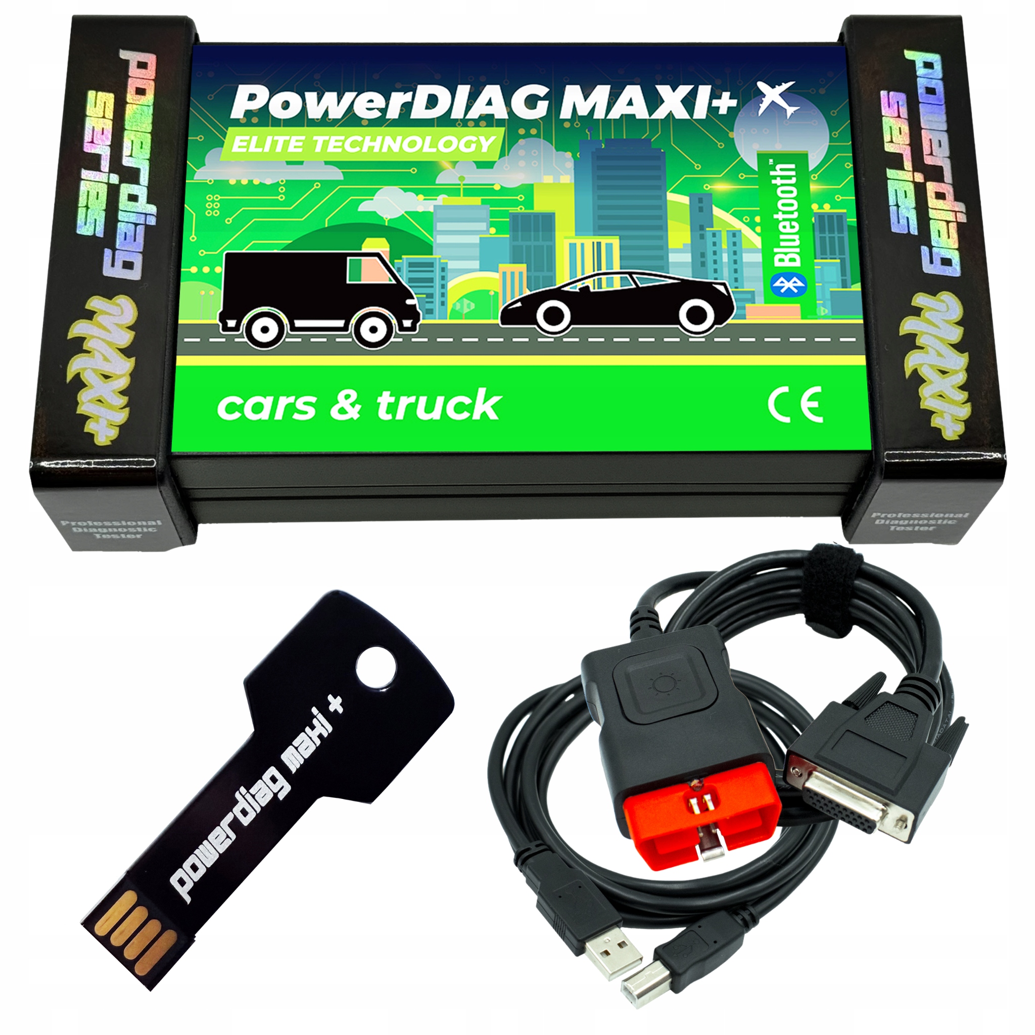 TESTER DIAGNOSTYCZNY INTERFEJS SKANER PowerDIAG MAXI+ ELITE 2026 ...