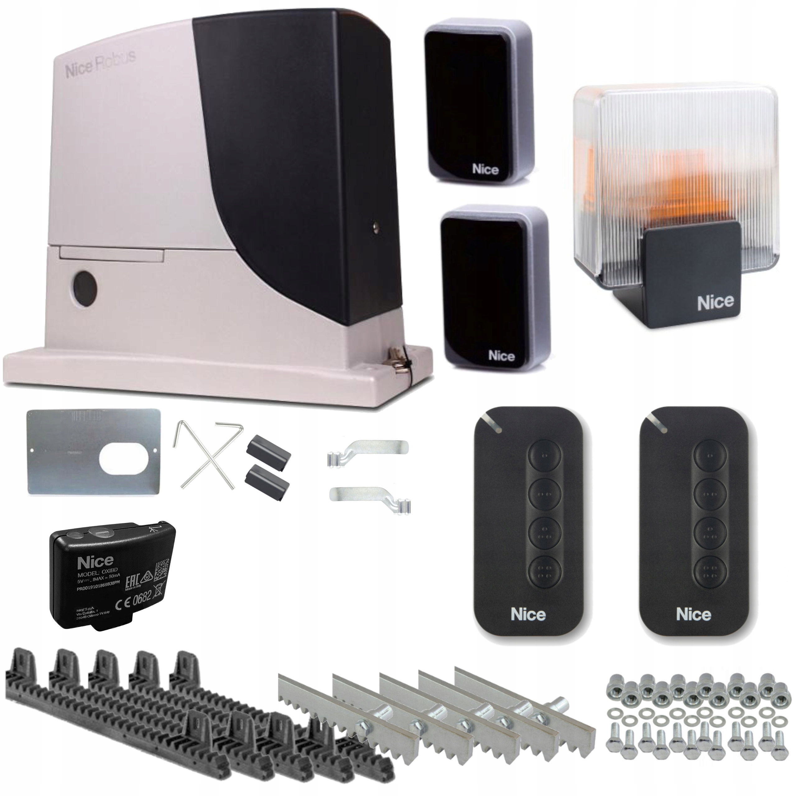 NICE ROBUS 600 PILOT FOTOKOMÓRKI LISTWA NOWY ZESTAW DO BRAM PRZESUWNYCH ...