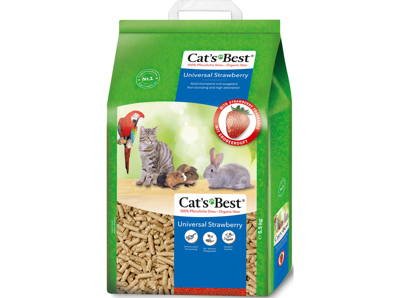 Żwirek drewniany Cat's Best 10 l truskawkowy (4002973203958) • Cena ...