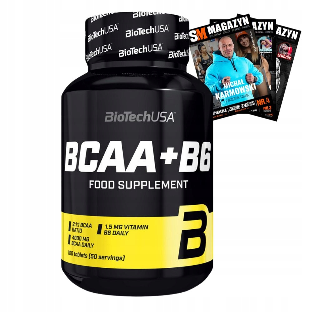 Tabletki BCAA BioTech USA BCAA + B6 100 tablet BioTechUSA 200 g ...