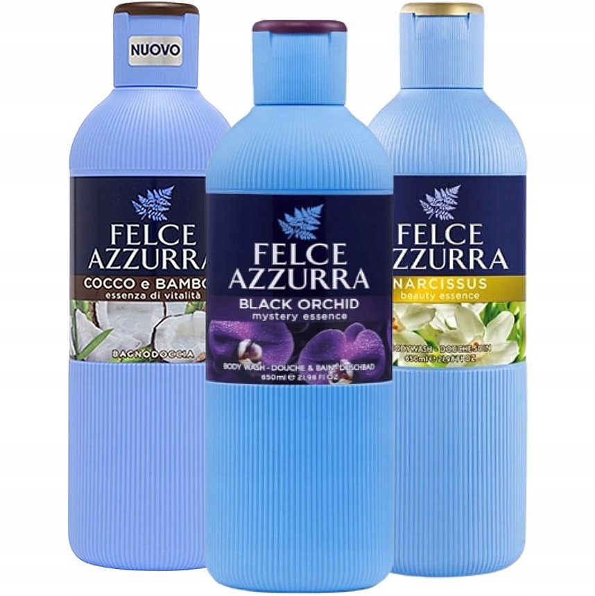 Felce Azzurra ZESTAW MIX włoski żel do mycia ciała 3X 650ml IT ... Felce Azzurra ZESTAW MIX włoski żel do mycia ciała 3X 650ml IT ...