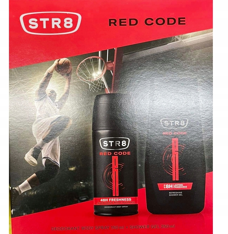 ZESTAW STR8 RED CODE DEZODORANT 150ML + ŻEL250ML (5900536351858) • Cena, Opinie • Zestawy ...