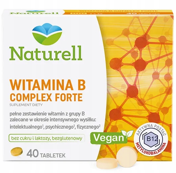 Naturell Witamina B Complex Forte 40 tab. anemia (5907377136743) • Cena ...